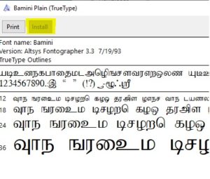 Tamil fonts for Windows 10 (How to Install)
